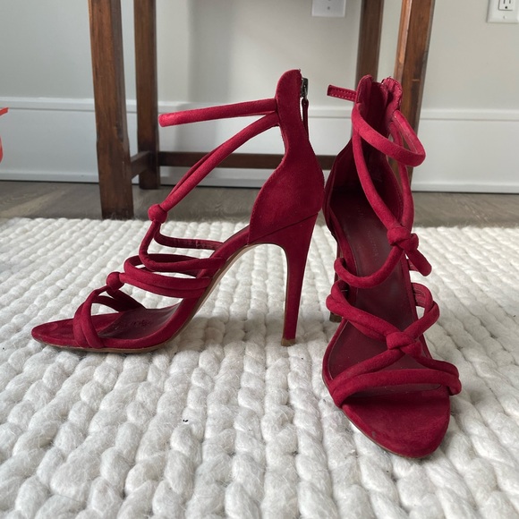 Zara | Shoes | Zara Red Strappy Heels | Poshmark